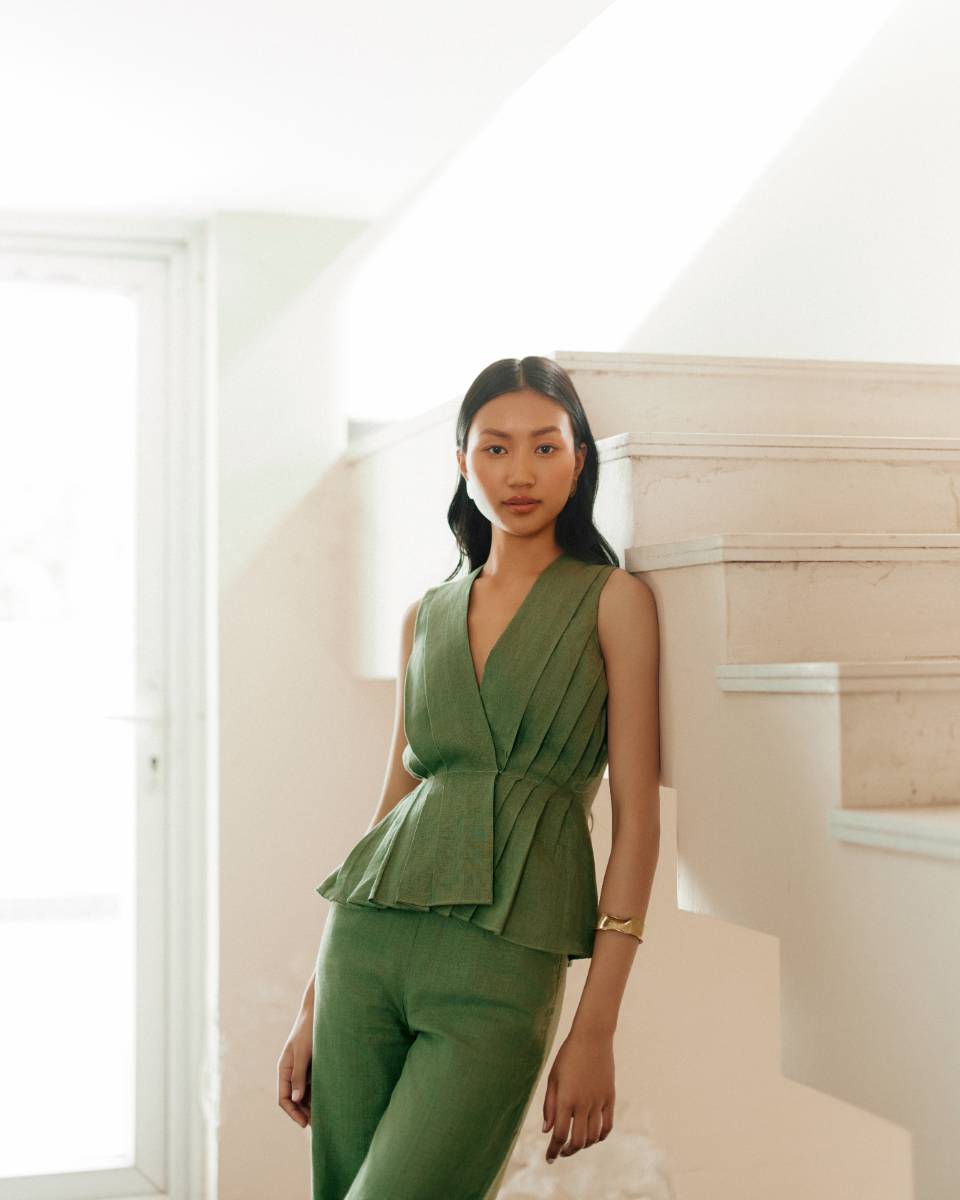 Olive Pleated Hemp Coord Set – Ewoke Studio