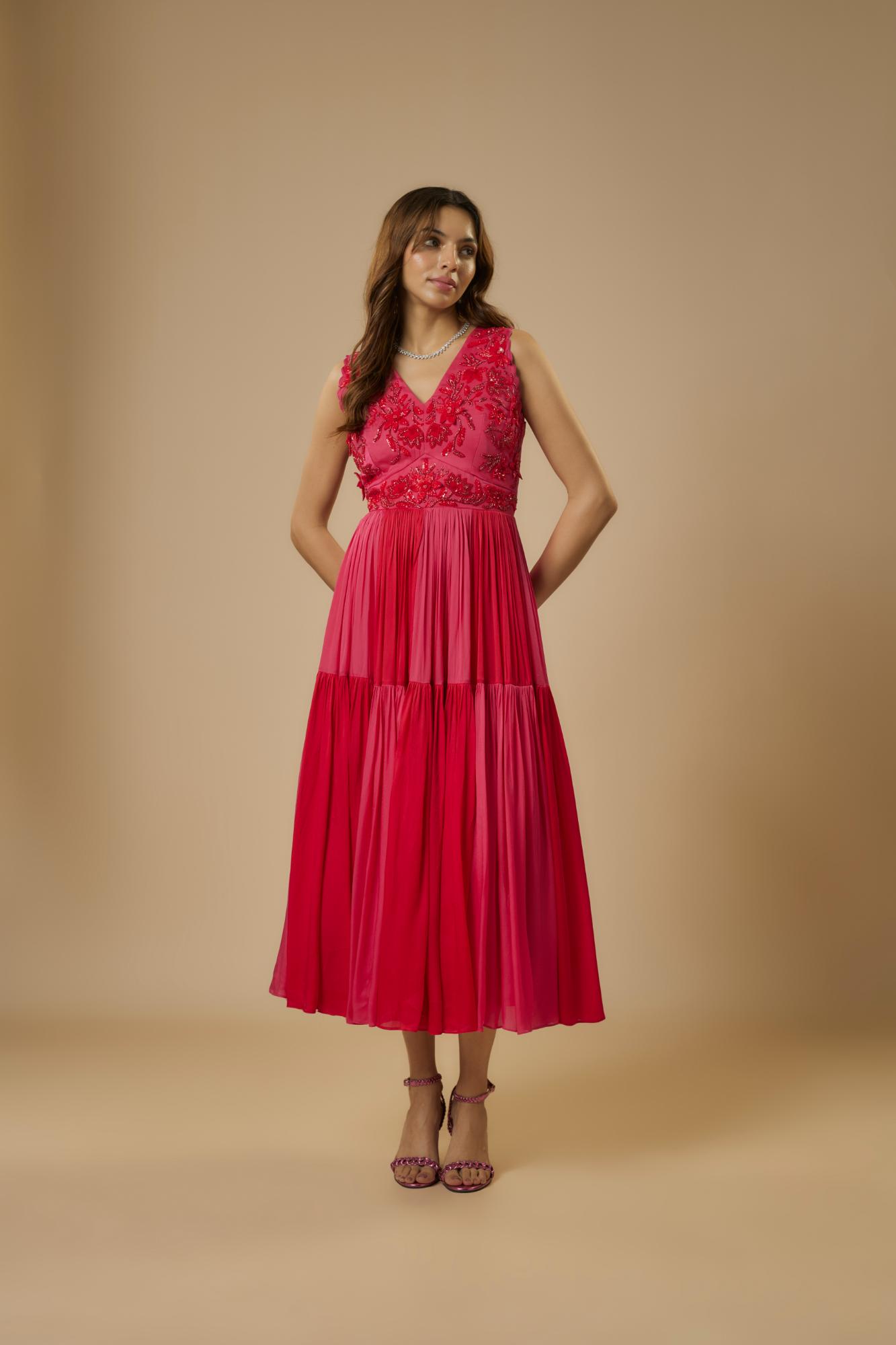 Red Panel Dress – Ewoke Studio