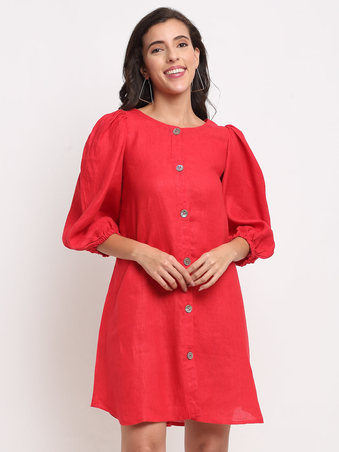 Hemp Red Tent Dress – Ewoke Studio